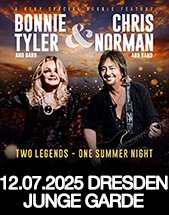 BONNIE TYLER & CHRIS NORMAN am 12.07.2025, Freilichtbühne JUNGE GARDE Dresden » Konzertkasse-Dresden